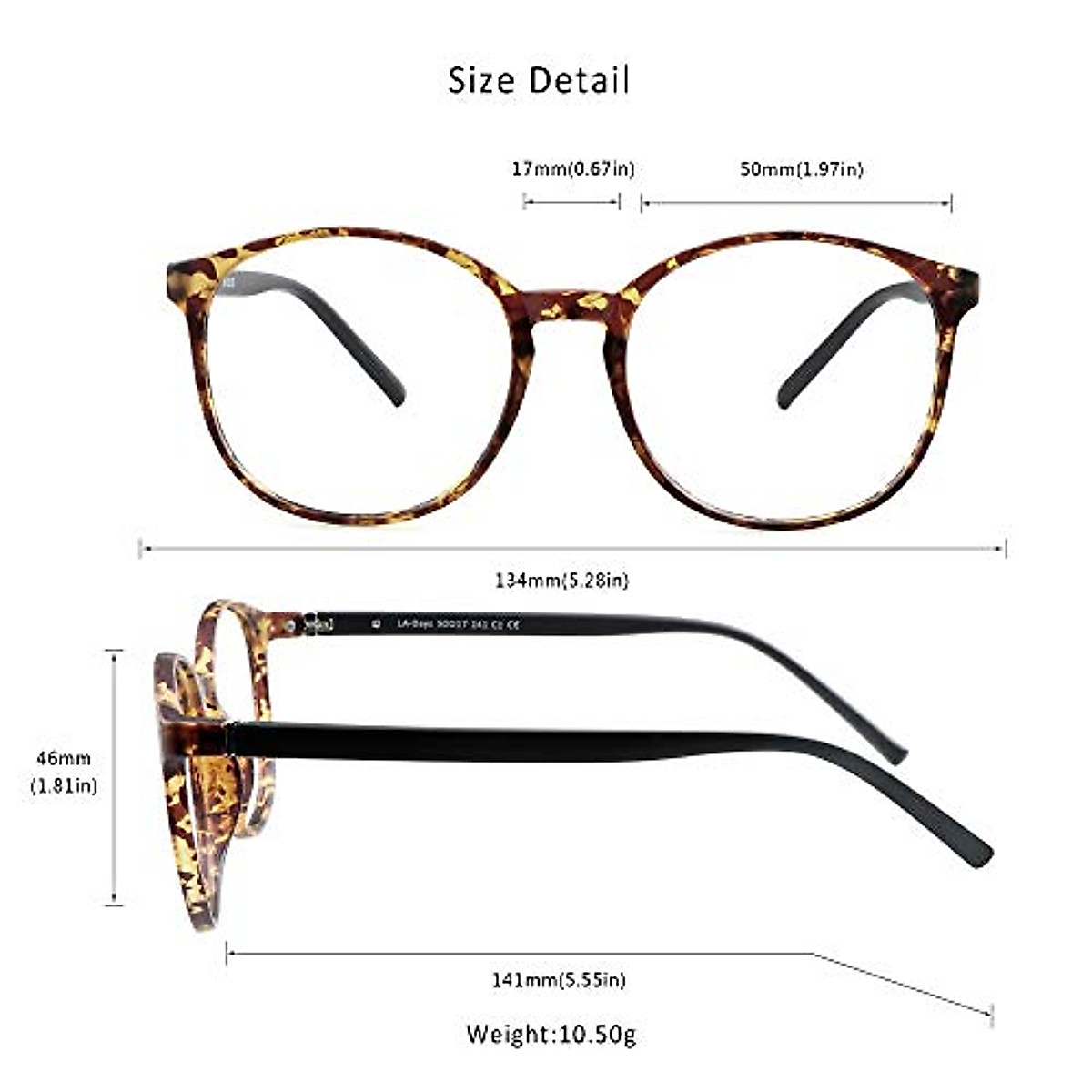 LifeArt Blue Light Blocking Glasses, Anti Eyestrain, Computer Reading Glasses, Gaming Glasses, TV Glasses for Women Men, Anti Glare (Tortoise, No Magnification)