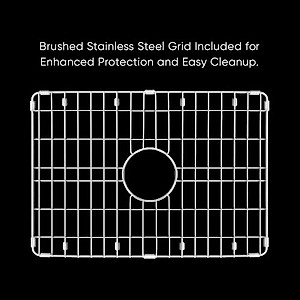 Whitehaus Collection Undermount/Drop-in Fireclay Kitchen Sinks, Stainless Steel Grid Included