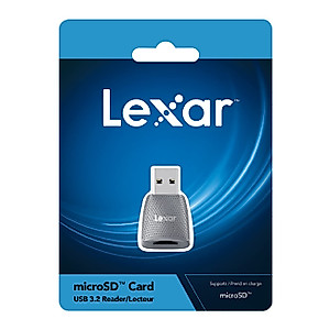 Lexar Micro SD Card Reader, USB 3.2, Up to 170MB/s Read/Write Speed for MicroSDXC/SDHC TF Memory Card (LRW330U-BNBEG)