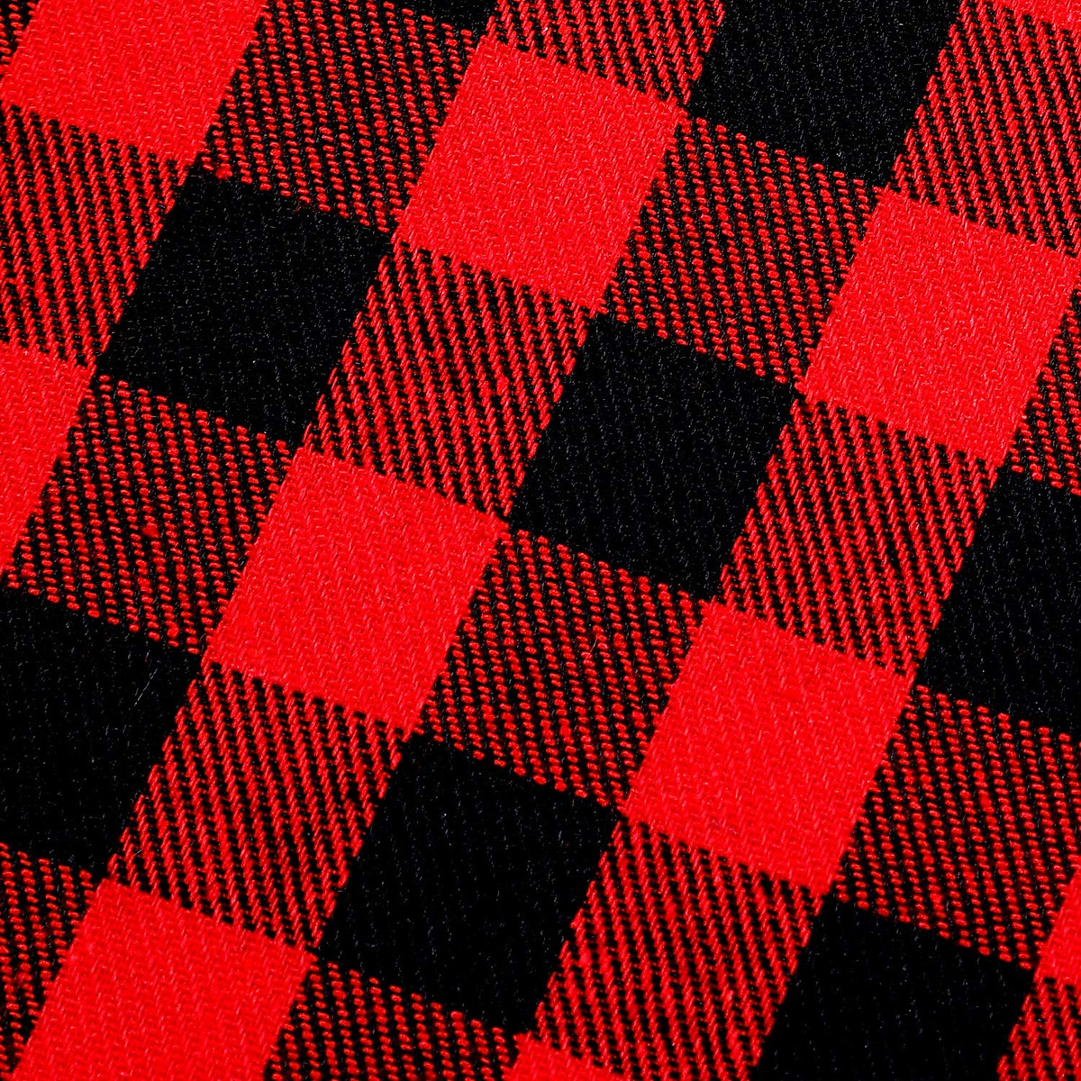 Tatuo Buffalo Plaid Fabric 56 x 36 Inch Christmas Plaid Cotton Fabric Checkered Buffalo Fabric by The Yard Precut Patchwork Sewing Fabric for DIY Craft Sewing Home Christmas Decoration(Red-Black)