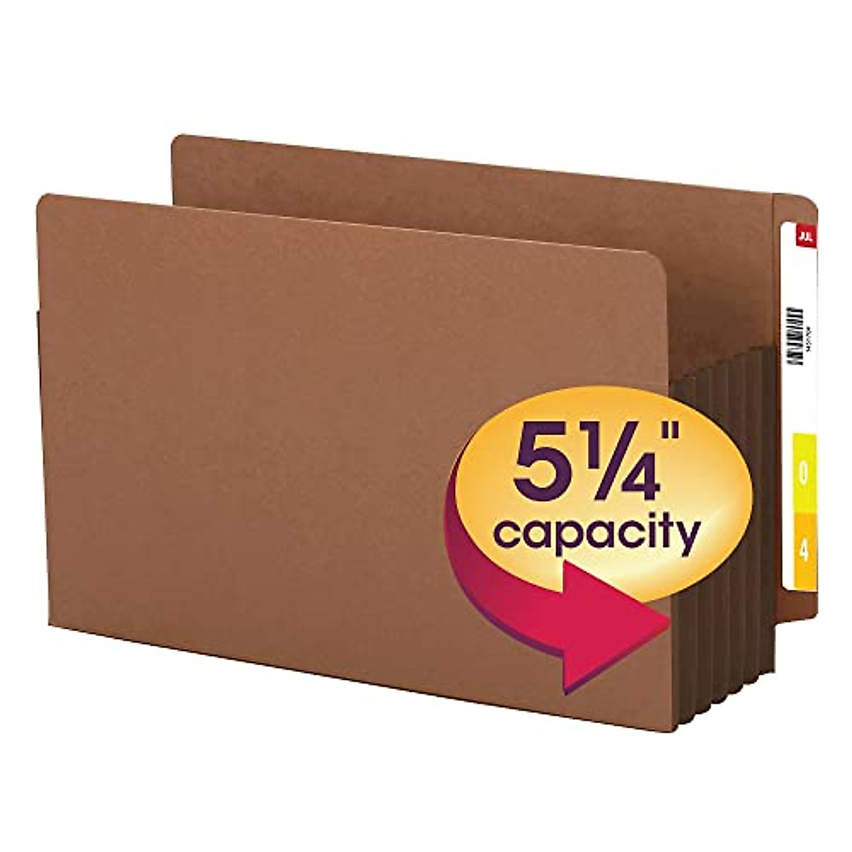 Smead End Tab File Pocket, Legal, Straight, 5.75-Inch Expansion, Dark Brown, 10 per Box (74691)