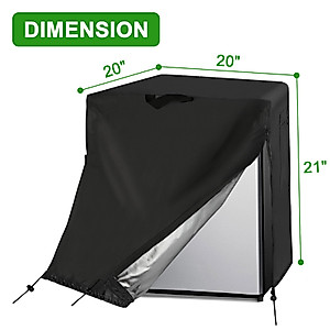 Guisong Refrigerator Cover, Waterproof&Dustproof Cover for Protecting Upright Freezers/Beverage Refrigerator-Suitable for most 1.1 Cubic Mini Freezer(20" x 20" x 21")