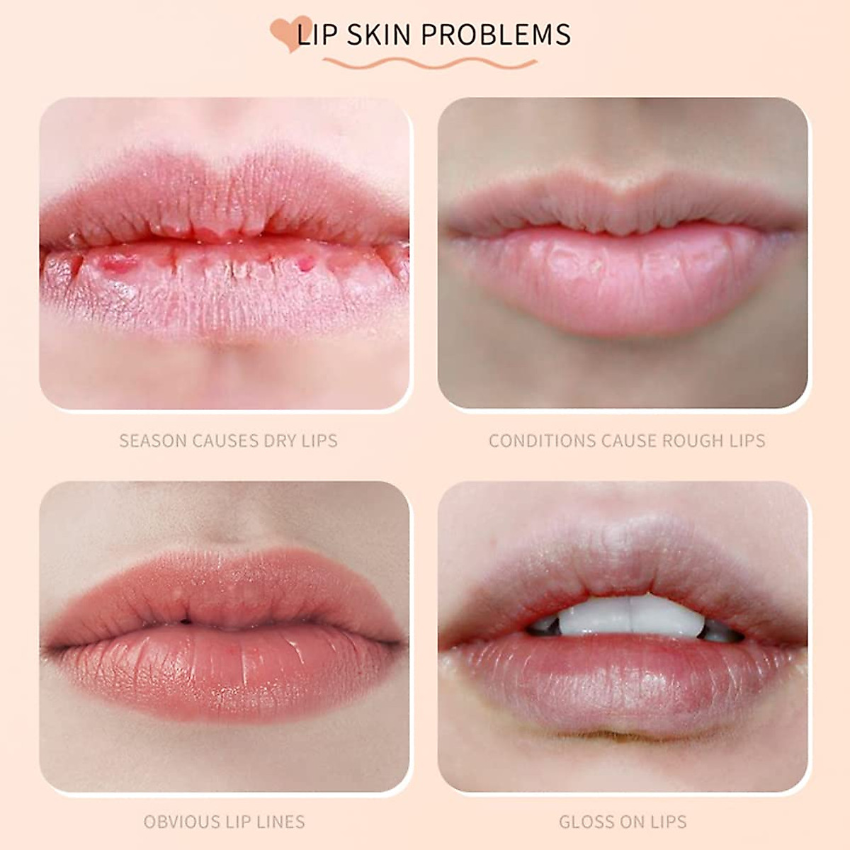 4Pcs Fruit Lip Balm Set,Moisturizing Lip Care Lip Balm,Long Lasting Nutritious Lip Balm Lipsticks Moisturizer,Natural Organic Lip Balm Fruit-Flavored Color,Citrus,Peach,Strawberry,Cantaloupe Lip Balm…