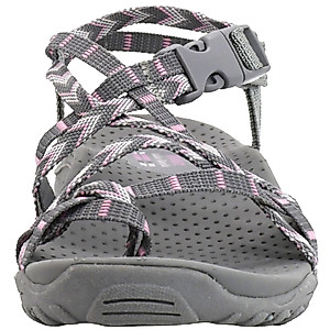 Skechers womens Reggae-islander - Multi-strap Toe Thong Slingback Sandal, Grey, 10 US