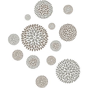 WallPops WPK1752 Starburst Applique, Multicolor , Silver