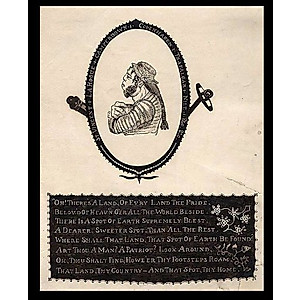 Original pen and ink drawing celebrating English navy