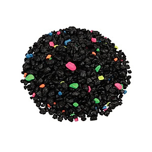 GloFish Aquarium Gravel, Fish Tank Gravel, Black With Fluorescent Accents, Compliments GloFish Tanks, 5 lb Bag