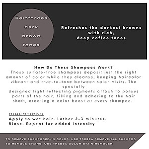 Watercolors Semi Permanent Color Depositing Shampoo. Sulfate & Paraben Free to Maintain & Enhance Hair Color 8 fl oz - BLACK COFFEE