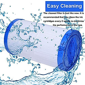 PWW35L Hot Tub Filter Cartridge Filter Compatible with Unicel 4CH-935 Waterway 817-4035 Teleweir 35 SF, Pool & Spa Filter, 2 Pack
