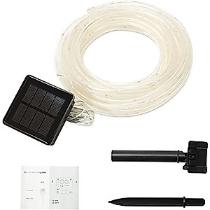 Fatpoom Solar Lights Rope Lights Solar Powered String Lights 40FT 120 LEDs 8 Modes Fairy Lights Outdoor Decoration Lighting for Garden Patio Party,Weddings,Christmas Décor White Warm 2Pack