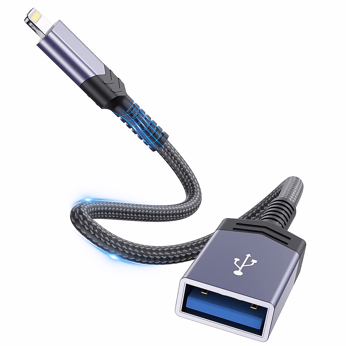 Lightning to USB Camera OTG Adapter for iPhone iPad,[MFi Certified]Cable Adapter Converter Supports USB Flash Drive,Gamepad,Hubs,Mouse,Keyboard,U Disk