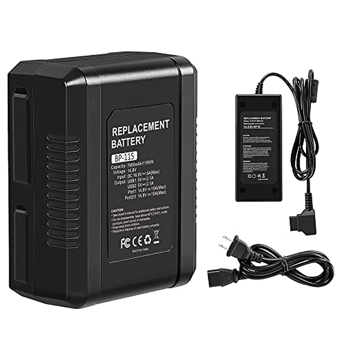 Abeden V Mount Battery 115Wh 7800mAh with Dual D-Tap & USB Port,V Lock Battery Compatible with Video Camera Camcorder Broadcast,Replacement Brick for DSLR