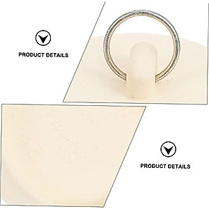 PRETYZOOM Kitchen Sink Stopper 6pcs Rubber Sink Stopper Water Plug White Tub Bathtub Drain Parts