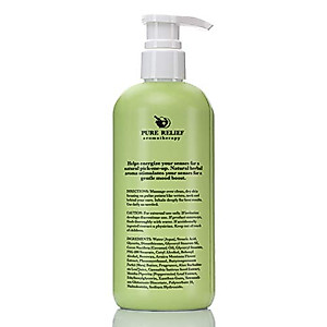 Pure Relief Eucalyptus Body Lotion Herbal Skin Care Stress Relief Lotion For Women | Calming Arnica, Coconut Oil, & Mint Lotion | Aromatherapy Dry Skin Moisturizer & Arnica Bruise Body Cream,16 Oz