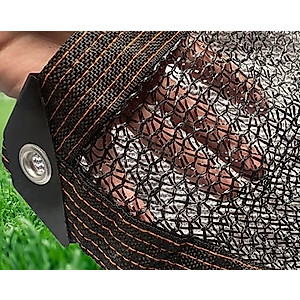 50% Sunblock Shade Cloth,Black Sun Screen Mesh Plants Greenhouse Cover Fabric,Net Tarp Sunshade UV Resistant Netting with Grommets Easier to Hang for Flowers Plants Patio Lawn Outdoor 6.5 ft x 6.5 ft