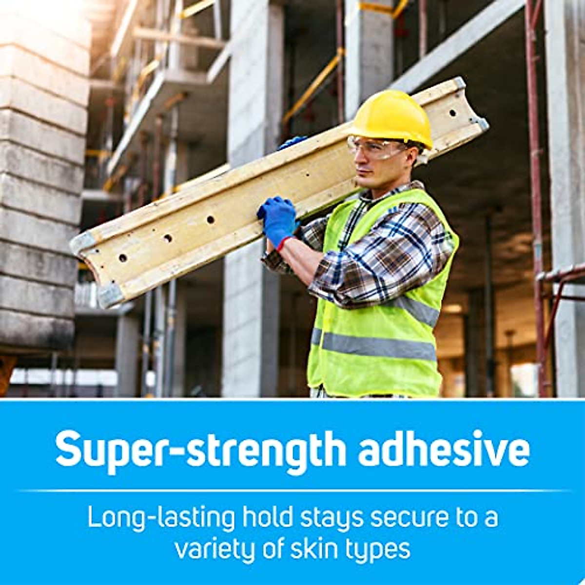 Care Science Waterproof Strong Strips Adhesive Bandages, Extra Large, 32 CT | 100% Waterproof, Heavy-Duty Protection, Helps Prevent Infection for First Aid and Wound Care