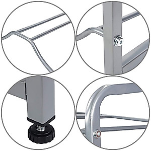 KAX 5-Gallon Water Bottle Holder 10 Trays Water Jug Rack 5-Tier Water Bottle Rack Reinforced Steel Rack for Water Storage Water Bottle Storage Rack for 10 Bottles, Silver