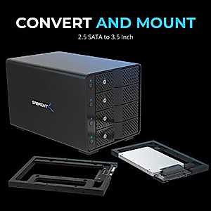 SABRENT 2.5” SSD & SATA Hard Drive to Desktop 3.5” SATA Bay Converter Mounting Kit (BK-PCBS)
