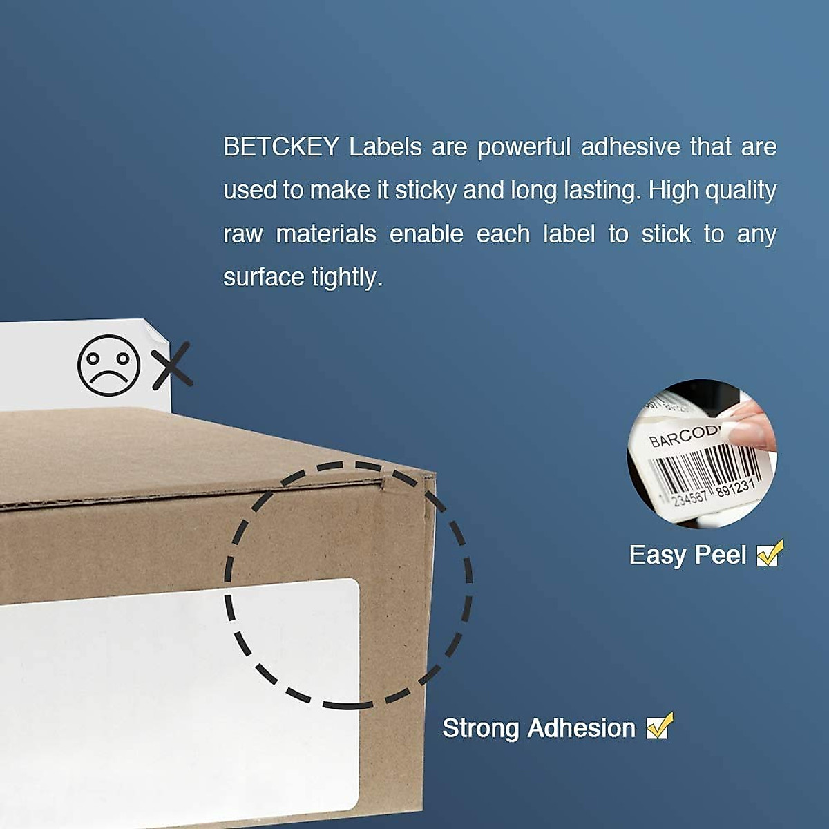 BETCKEY - 4" x 6" (102 mm x 152 mm) Shipping Labels Compatible with Zebra & Rollo Label Printer(not for dymo 4XL), Premium Adhesive & Perforated [6 Rolls, 1500 Labels]