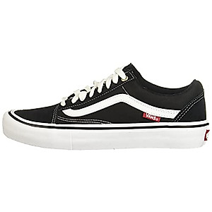 Vans Men's Old Skool Pro Skate Shoe, Black/White