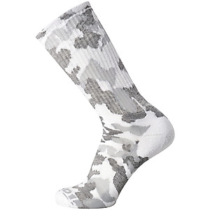 AND1 Men's Socks - Athletic Cushion Crew Socks (24 Pack), Size 6-12.5, White Camo