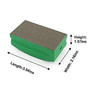 BSRTTOOL Diamond hand pads Foam Backing for Tile Stone Marble Concrete Ceramics Granite Glass Wet Dry (200 Grit)