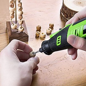 PHALANX 8V Cordless Rotary Tool Kit, 2.0 Ah Battery Rechargeable Rotary Tool with 73pcs Accessories, 5-Speed LED Light, Idea for Sanding, Carving, Polishing, Engraving, Wood Carving, Pet Grooming