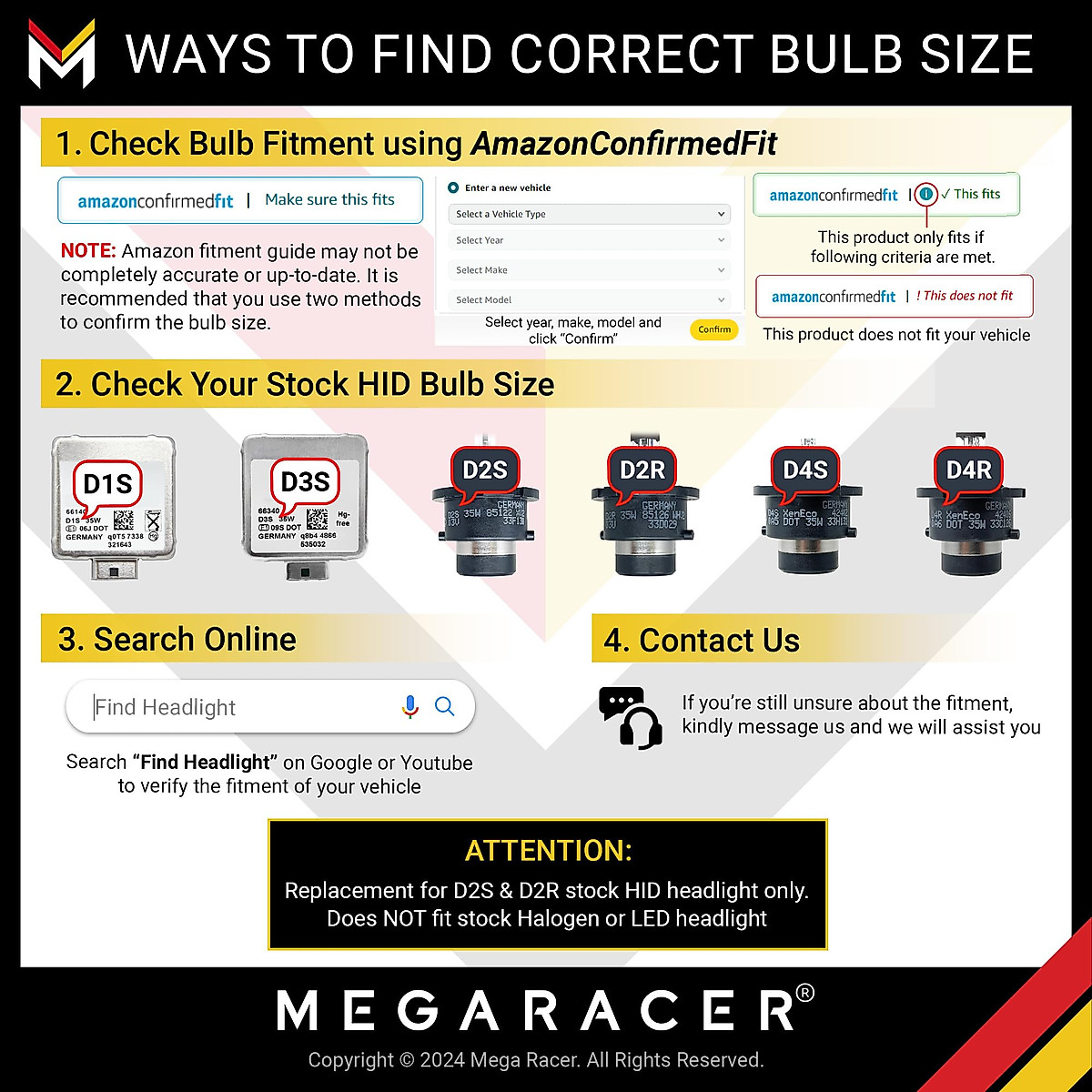 D2S HID Bulbs | 6000K Cool White HID Headlight Bulbs | D2R Headlight Bulb | Xenon Headlight Bulbs | HID Headlights | Xenon HID Bulbs | HID Lights for Cars Headlights | D2S Bulb | HID Bulb Pack of 2