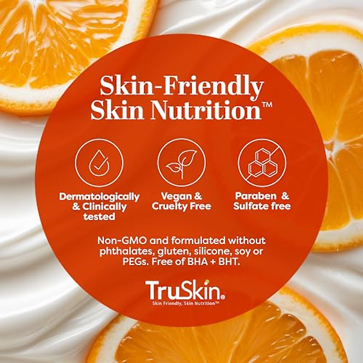 TruSkin Vitamin C Moisturizer Face Cream – Brightening, Anti Aging, Hydrating, Skin Wrinkle Cream – Vitamin B5, Vitamin E, Jojoba Oil, Aloe Vera & Green Tea, 1.7 Fl Oz