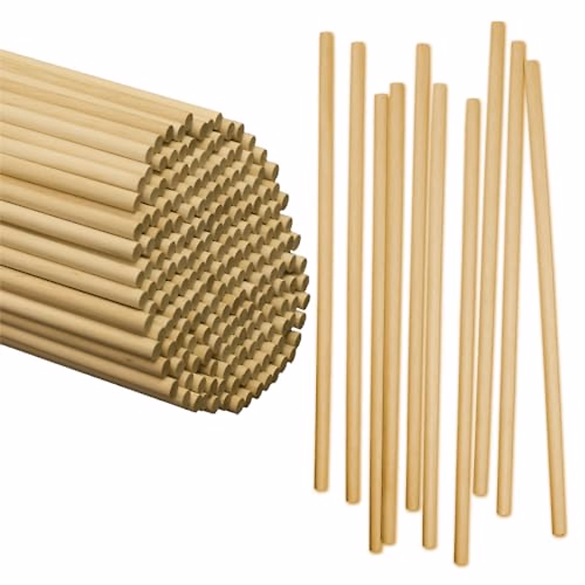 Perfect Stix - WED120-50 Wooden Lollipops and Cake Dowel Rod, 1/4" Diameter x 12" Length (Pack of 50)