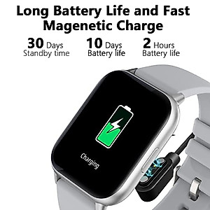 Smart Watch (Answer/Make Call),1.9"Smartwatch Fitness Tracker for Android and iOS Phones with Heart Rate Sleep Tracking, Multi Sport Modes, Blood Oxygen,Ai Voice Control,Fitness Watch for Women Men