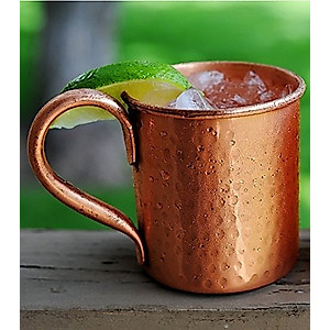 Hammered Copper Mugs for Moscow Mules - 14 Oz Size,set of 4 pc