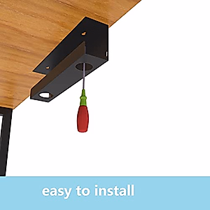 Jingchengmei Under Desk 17-Inch Cable Management Tray, Power Strip Holder, Metal Cord Organizer, Wire Management for Office and Home, Black (UDCMT17In, Black)