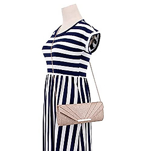 Naimo Womens Sparkle Paillette Clutch Bag Evening Bag Purse for Party Cocktail Wedding Elegance Envelope Purse Wallet Bag (Rose gold)