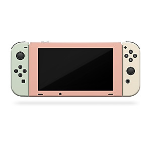 Tacky Design Pastel Classic Skin Compatible with Nintendo Switch Skin Wrap, Color Blocking, Compatible with Nintendo Switch Stickers Skin, Premium 3M Vinyl Full Cover Decal