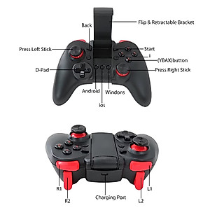 Gamepad Bluetooth Controller For PC Android TV Box Mobile Cell Phone Trigger Wireless Gaming Smartphone Joystick VR Game Control