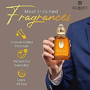 Dumont BOROUJ LAMASAT OUD - 85ml Travel Size - Arabic Inspired Unisex Perfume for Men & Women - Musky, Woody & Oriental Fragrance - Long Lasting Cologne Mist & Body Spray - for Him & Her