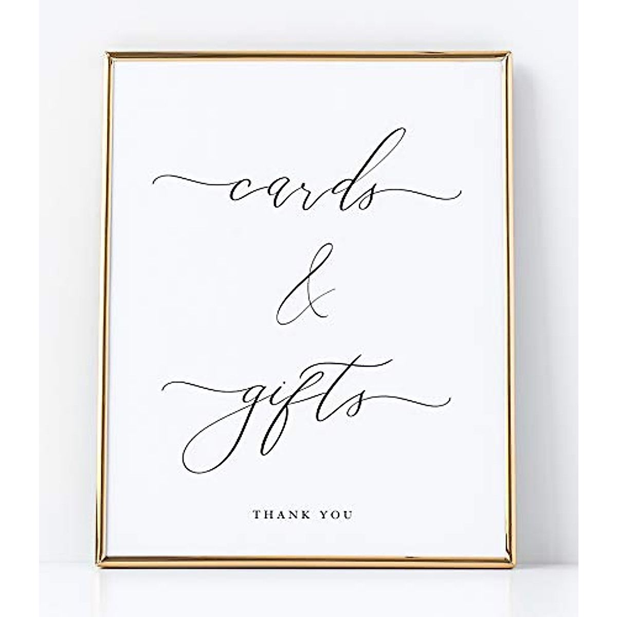 Cards and Gifts Sign for Wedding Ceremony and Reception White Sign with Black Lettering Printed on Professional Thick Linen Cardstock White Wedding Decoration UNFRAMED Elegant Minimalist Style