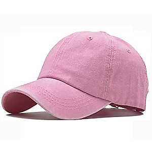 Wahsed-Cotton Baseball-Hats Toddler Baby-Boys-Girls - Sun Protection Infant Child Hats Fit for 2-8Years (Grey + Pink 2Pieces, 52cm Fit for 2-8 Years)