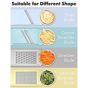 Geedel Professional Mandoline Slicer for Kitchen, Multi Purpose Vegetable Slicer Cutter, Slicer Vegetable Cutter Onion Slicer for Veggie Fruit Cheese