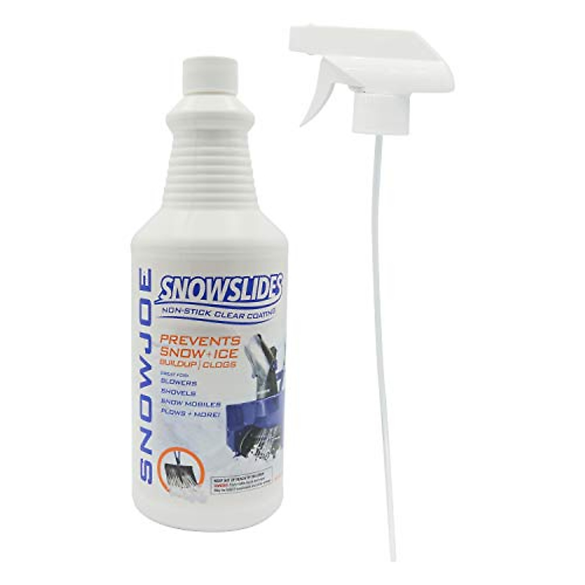 Snow Joe SJ-SNS01 Universal Non-Stick Clear Coating for Snow Blowers, Snow Shovel, 32 oz Spray Bottle