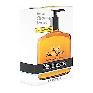 Neutrogena Liquid Fragrance-Free Gentle Facial Cleanser with Glycerin, Hypoallergenic & Oil-Free Mild Face Wash Unscented, 8 Fl Oz