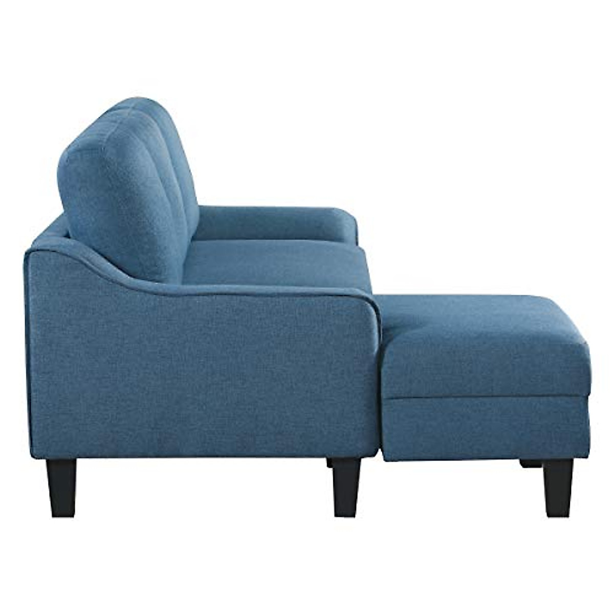 OSP Home Furnishings Lester Chaise Sleeper Sofas, Blue