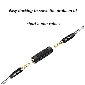 BfyBest 4PCS 3.5mm Female to Female Adapter, Upgraded Connectors Connect Two 3.5mm Stereo Audio Cables to Extend The Connection