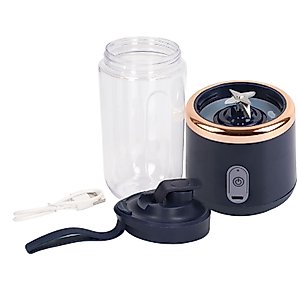 300ML Portable Blender, Personal Blender for Shakes and Smoothies, Portable Blender with 6 Blades, USB Charging Travel Blender for Fruit Juices(blue)