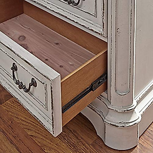 Liberty Furniture Industries Magnolia Manor 3 Drawer Bedside Chest w/Charging Station, W36 x D18 x H34, White