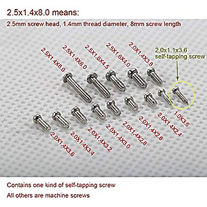 bayite Eyeglass Repair Kit Sunglass Glasses Repair Kit with Screws Assorted Tweezers Screwdriver Nuts Stainless Steel Screws Tool for Watch 1000Pcs