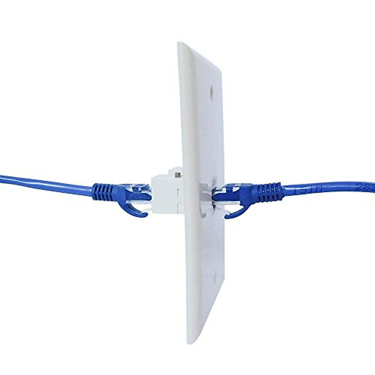 Ethernet Keystone,Cat6 Coupler Jack Network Cable Female to Female Jack，Compatible with Cat7 Cat6 Cat6a Cat5e Cat5-10 Pack White