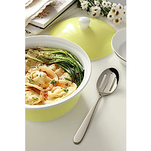 DANIALLI 45-Piece Silverware Set for 8 with Hostess Serving Utensils - 18/10 Stainless Steel, Modern Fidenza Flatware, Mirror-Polished, Dishwasher Safe (45-Piece Dining Set with 5-Piece Serving Set)