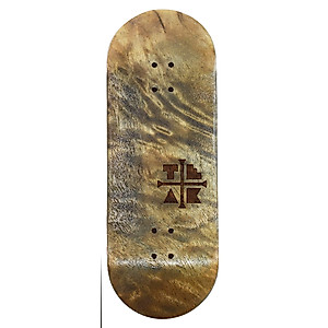 Prolific Wooden Fingerboard Deck, The Graham Cracker - 34mm x 97mm - Handmade, Pro Shape & Size - Five Plies of Wood Veneer - Includes Prolific Foam Tape - Teak Tuning